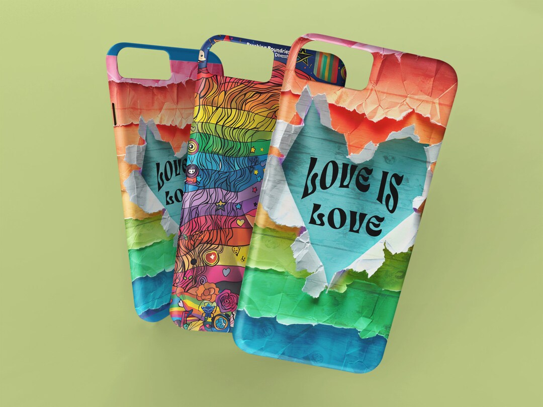 Love is Love Pride Magsafe Tough Cases Mens Womens LGBTQ Support Phone ...