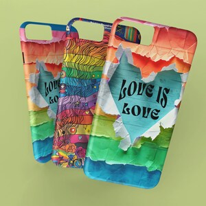 Love is Love Pride Magsafe Tough Cases Mens Womens LGBTQ Support Phone ...