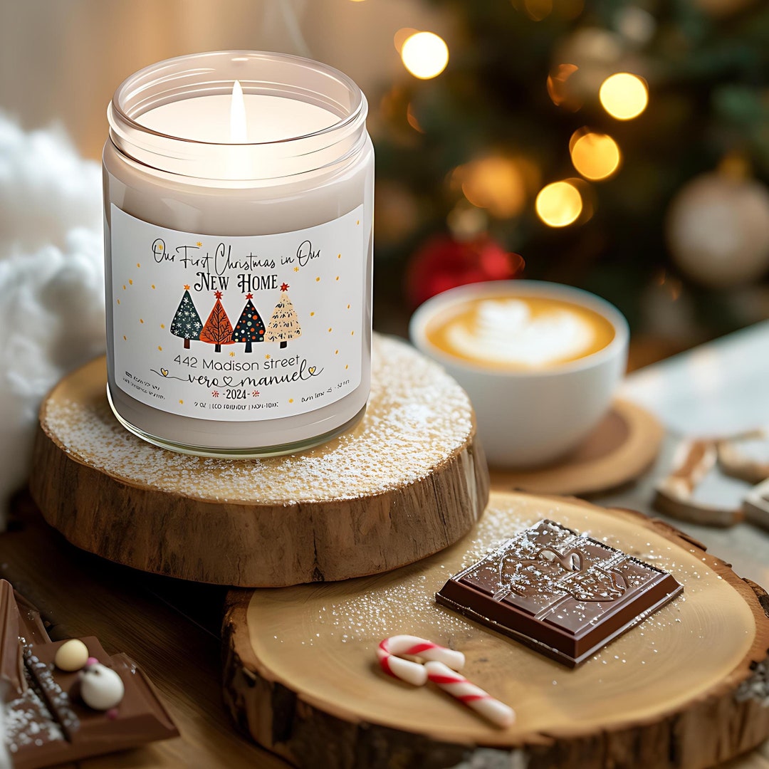 Personalized Christmas Candles Our First Christmas in Our New Home ...