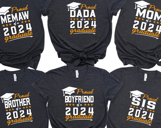 Personalized Graduation Family Matching Shirts, Custom Photo 2024 ...
