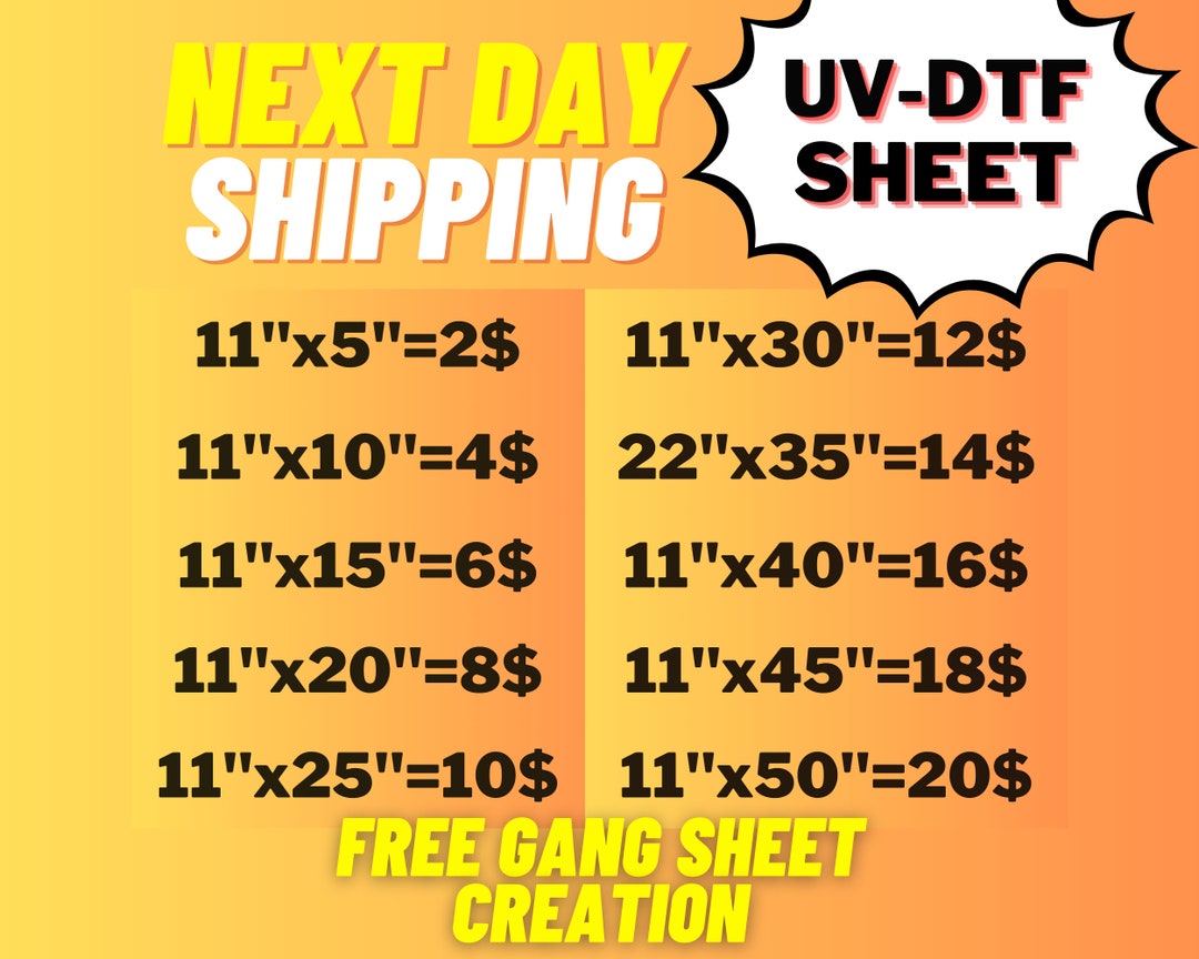 Custom UV DTF, Custom Stickers, Ready for Press, Cup Wrap UV Dtf, Uv ...