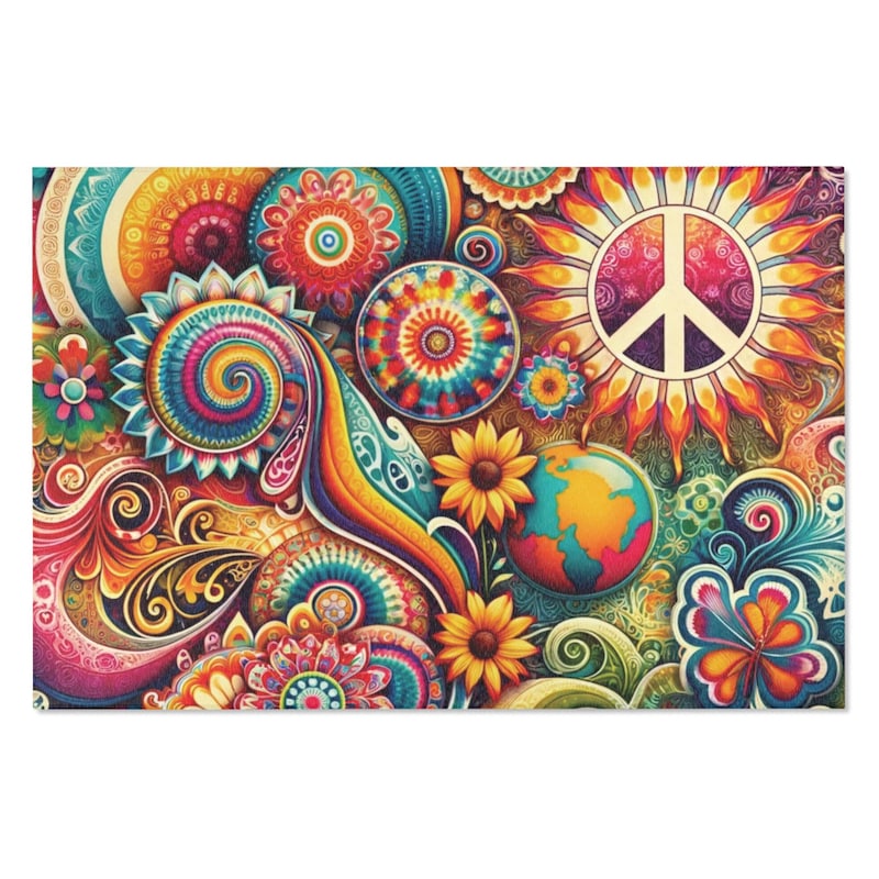 Psychedelic Large Rug - Etsy