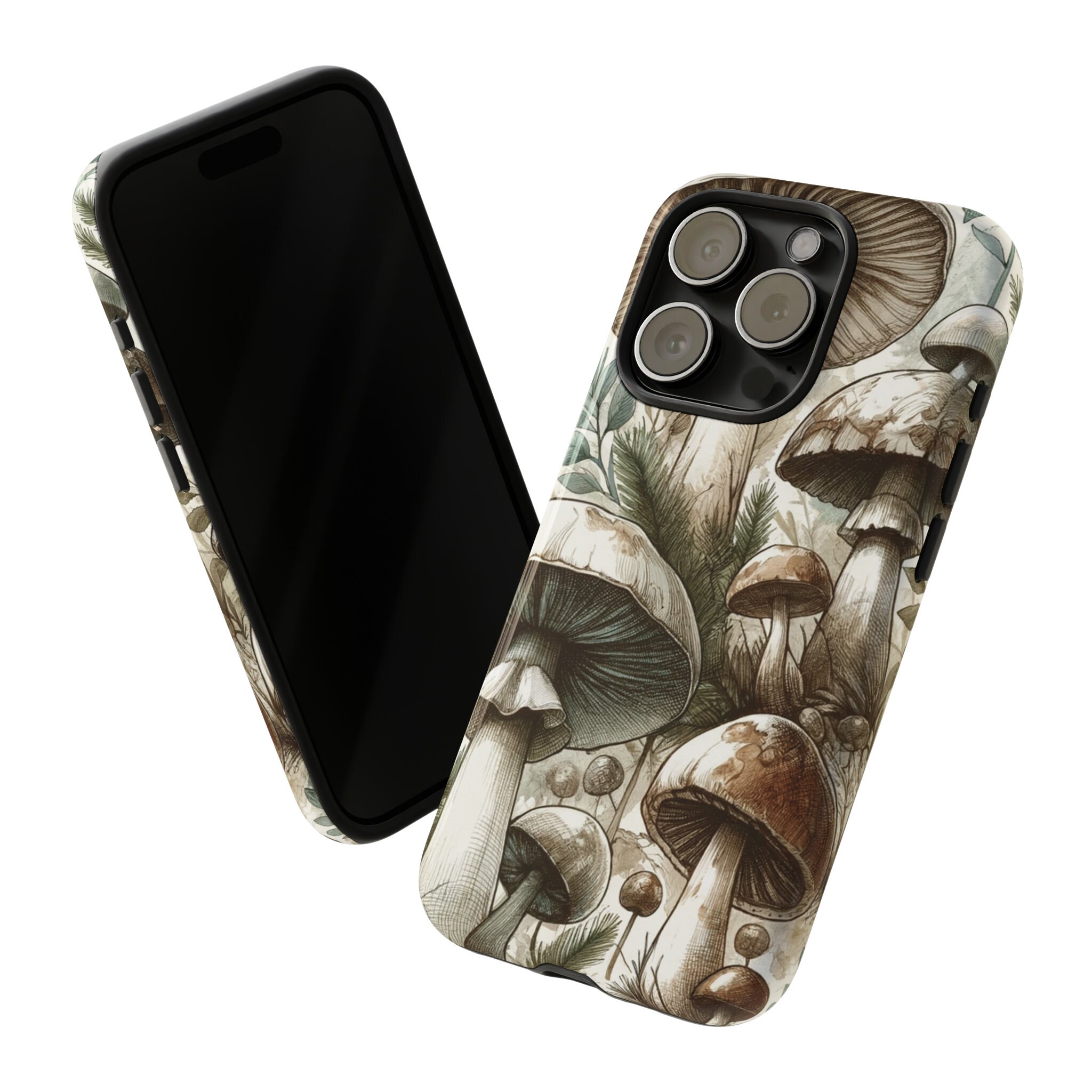 Mushroom Whimsy Phone Case. Many Phone Models. A Whimsical and Organic ...