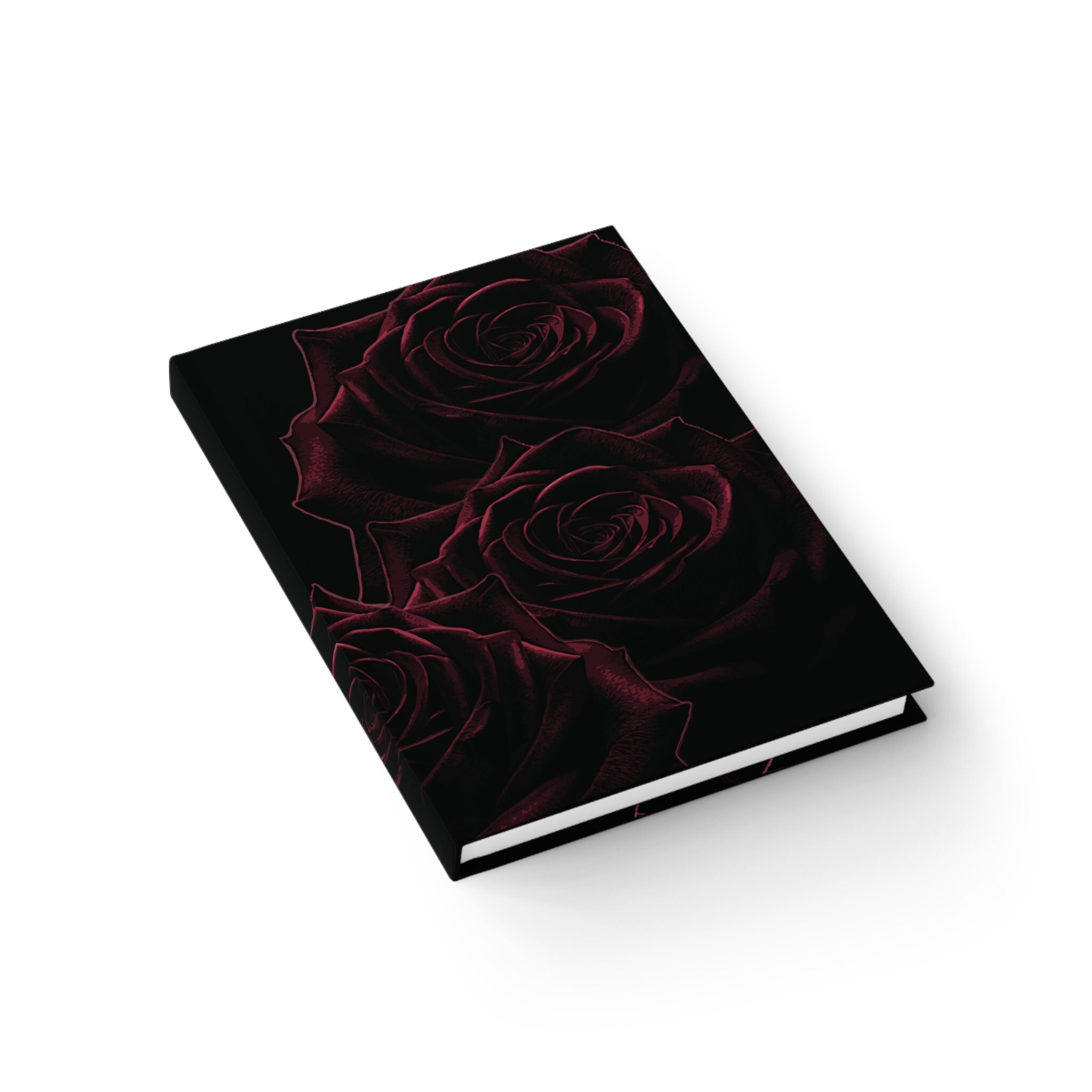Gothic Deep Red and Black Rose Journal. This Elegant Journal Features a ...
