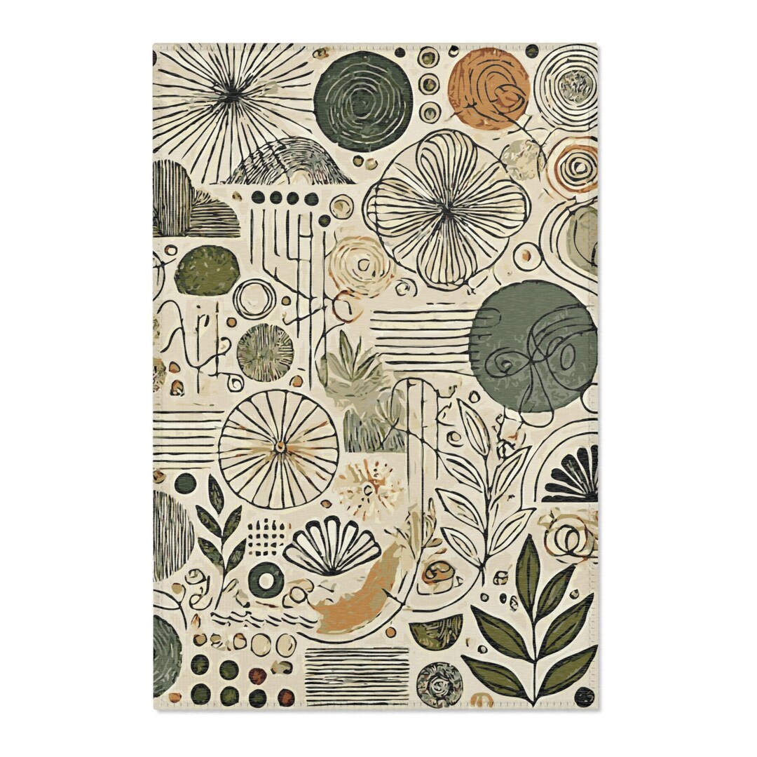 Wabi-sabi Inspired Area Rug. Featuring Eclectic Mix of Imperfect ...