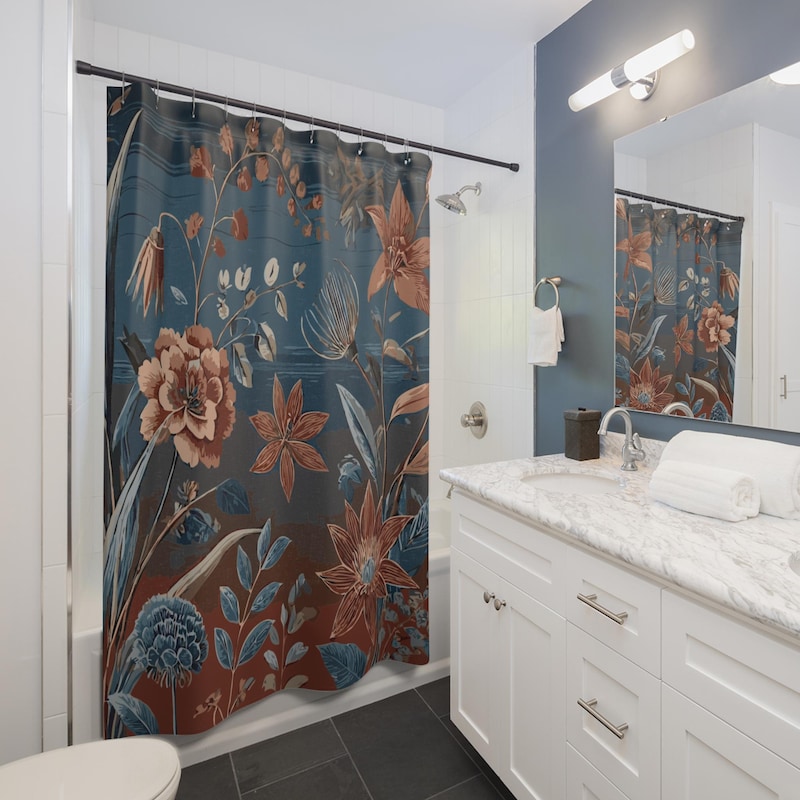 Rust Shower Curtain - Etsy