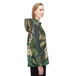 Tropical Leaf Camo Windbreaker Jacket. Featuring Tropical Leaves in ...