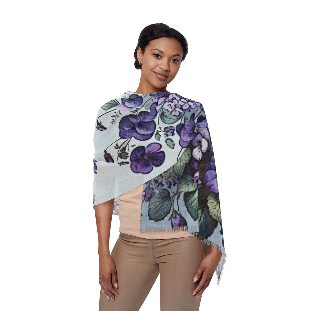 Violet Scarf. February Birth Flower. Envelop Yourself With the Delicate ...