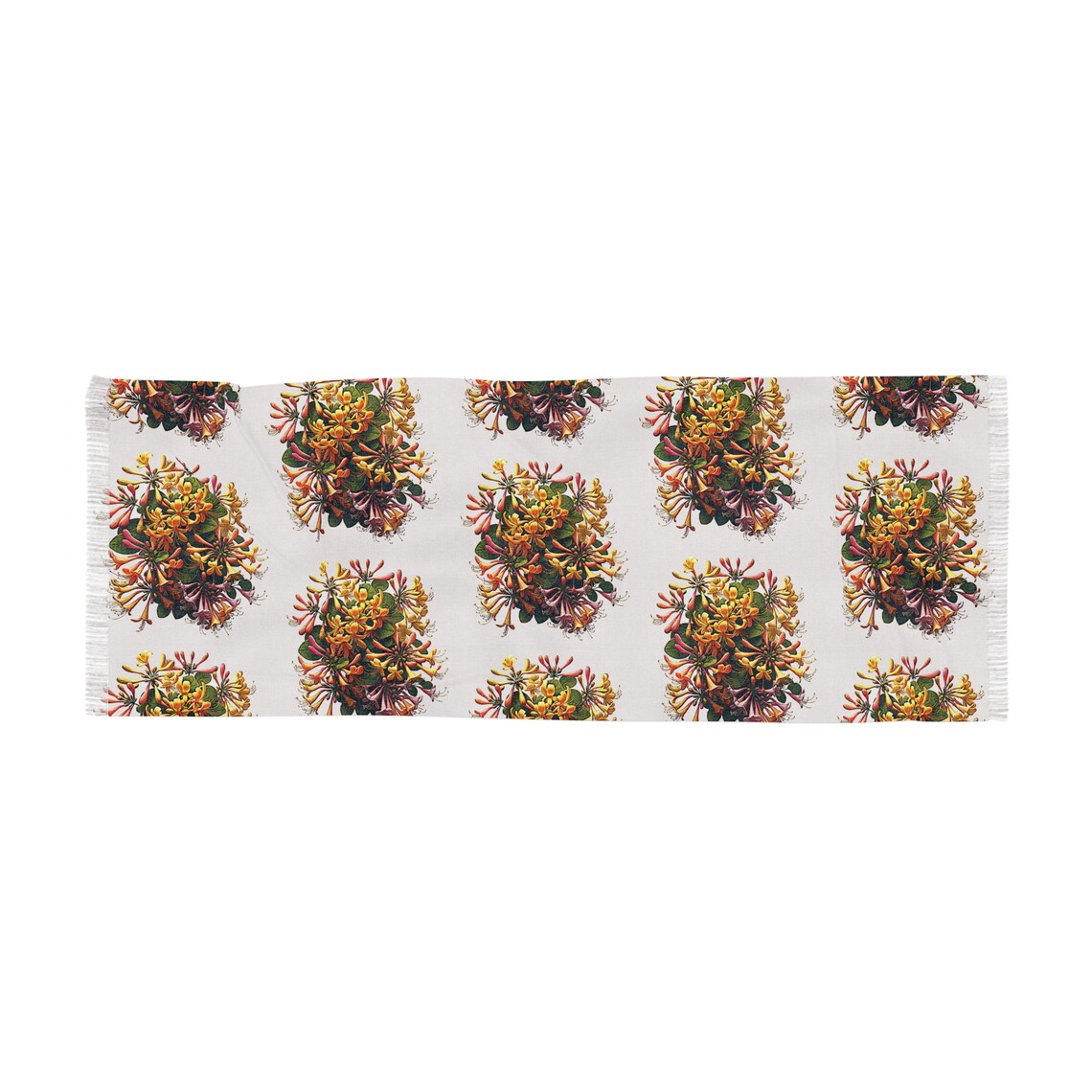 Honeysuckle Scarf. June Birth Flower. Shades of Yellow, Orange, and ...