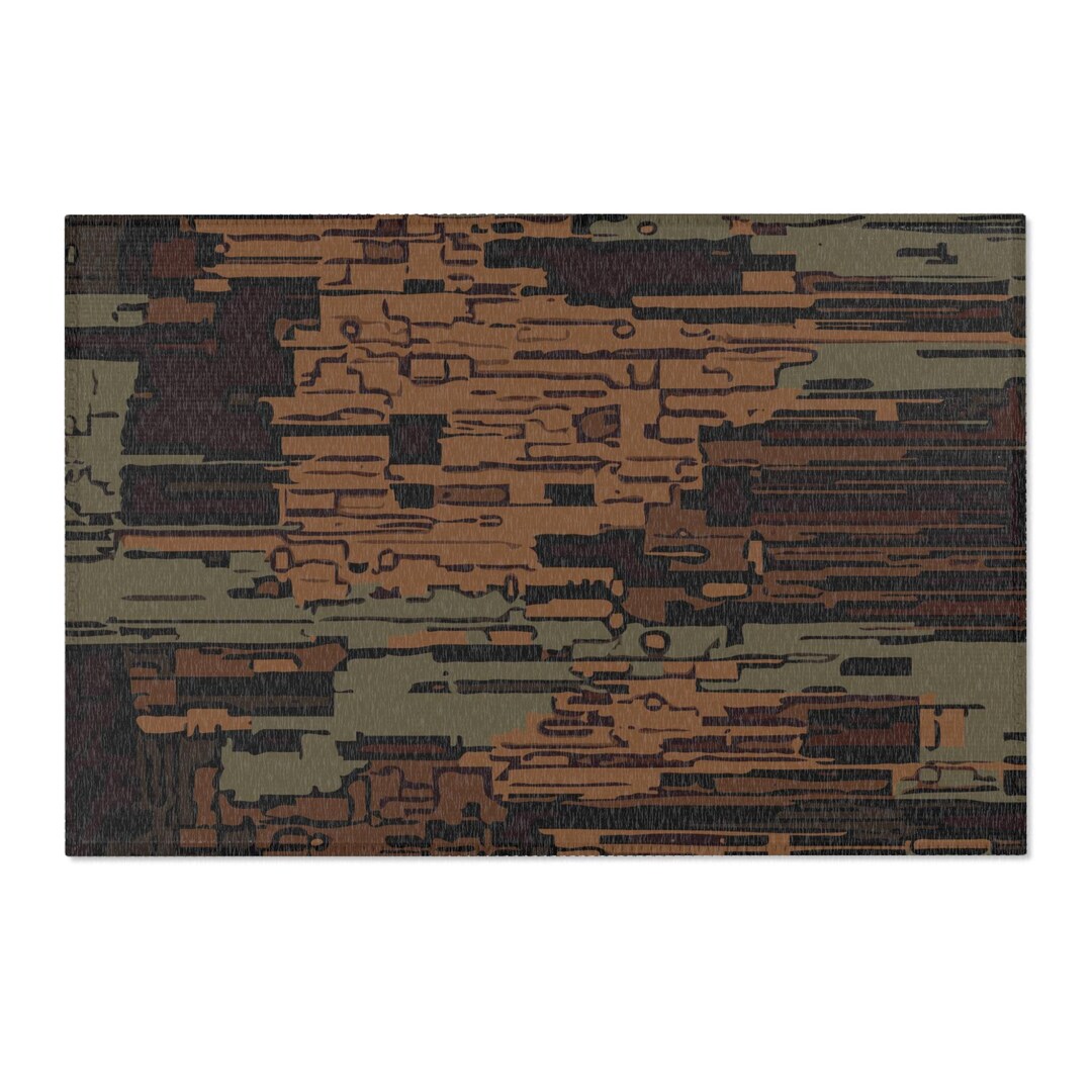 Modern Earthy Tones Area Rug. Featuring a Dynamic, Abstract Pattern in ...