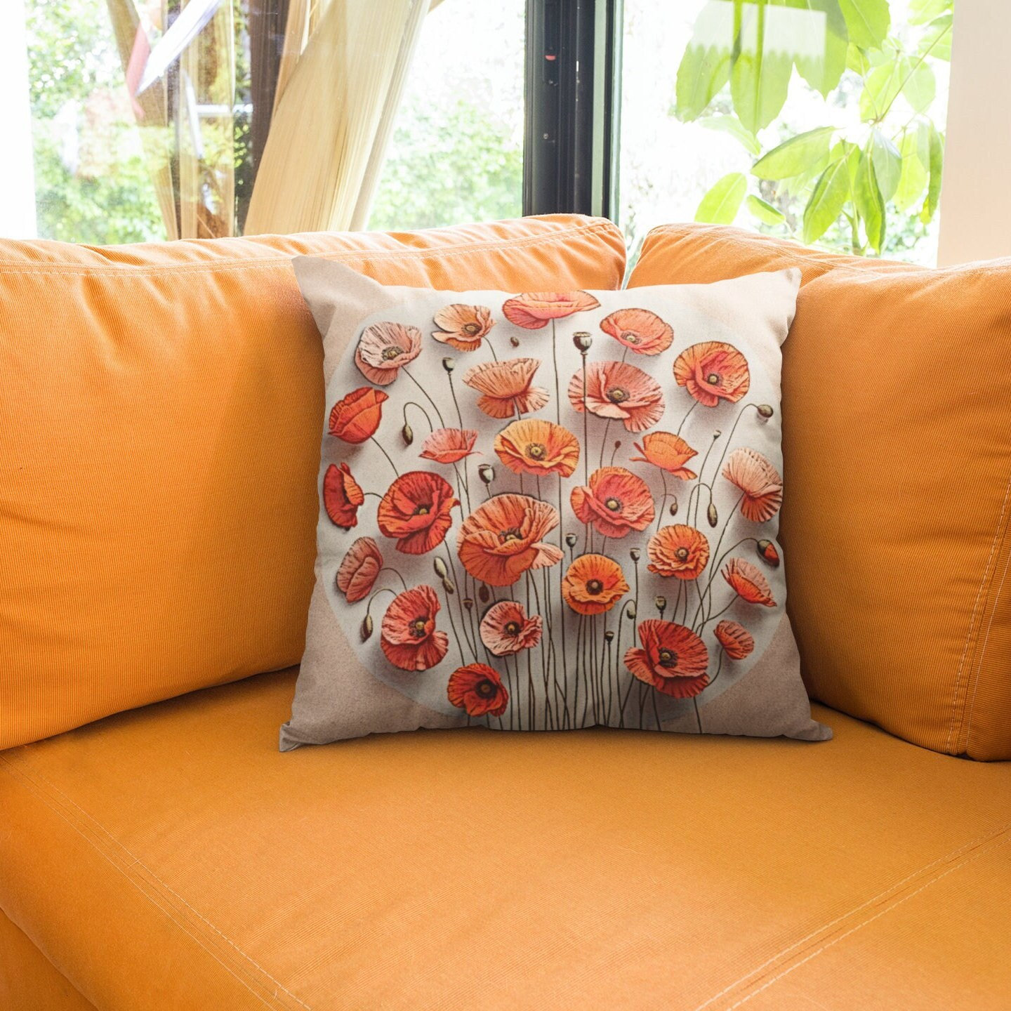 Poppy Pillow. August Birth Flower. the Poppy Symbolizes Imagination ...