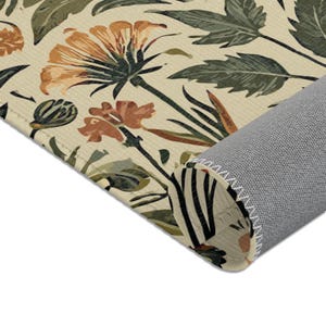 Vintage-inspired Floral Area Rug. Featuring Lush Foliage and Blooming ...