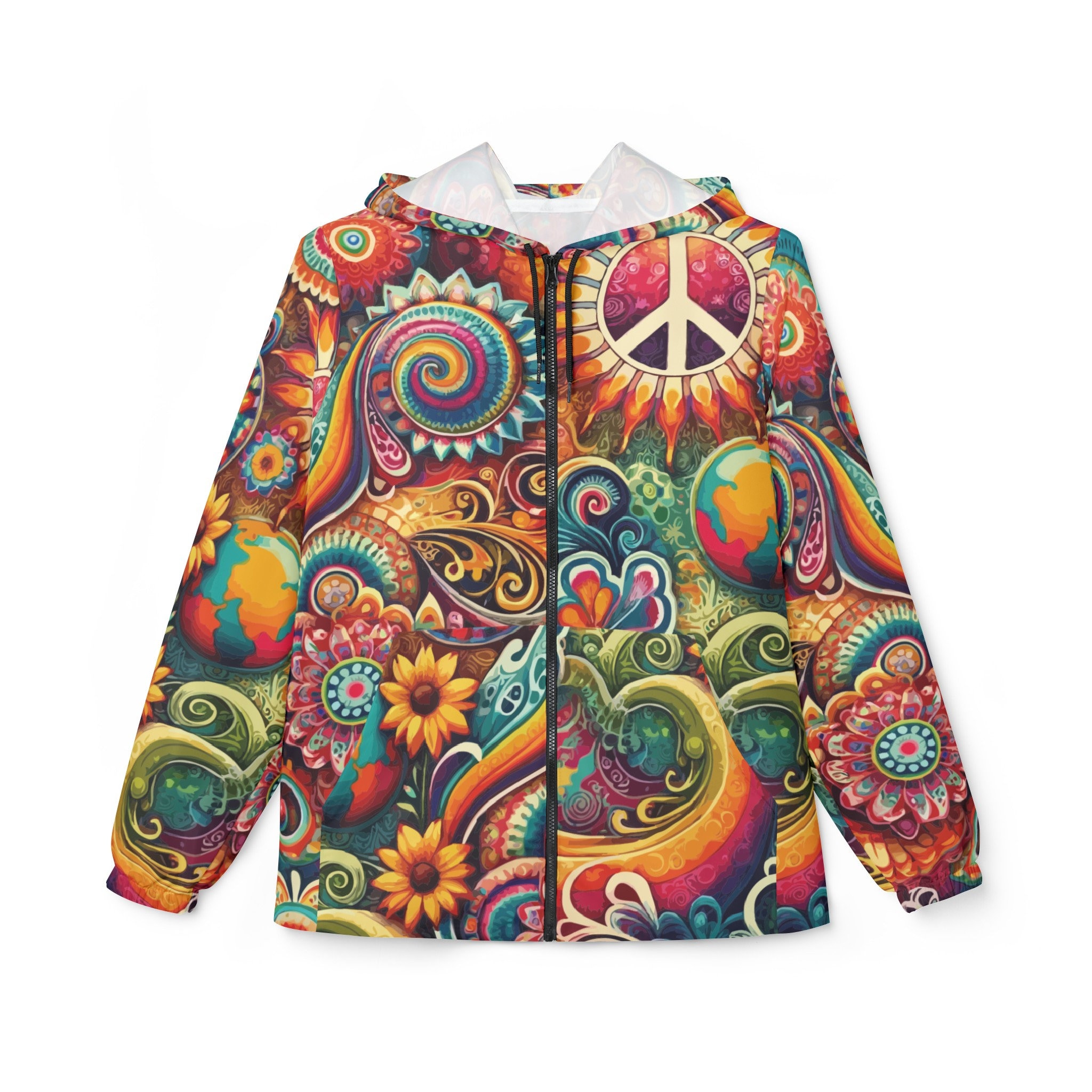 Spirit of the 60s Windbreaker Jacket. Unisex. This Fun, Psychedelic ...