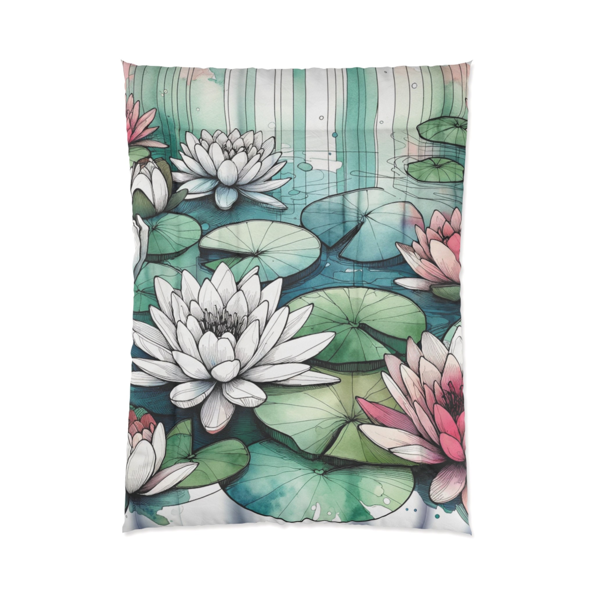 Lotus Blossom Comforter. Experience the Serene Embrace of the Lotus ...