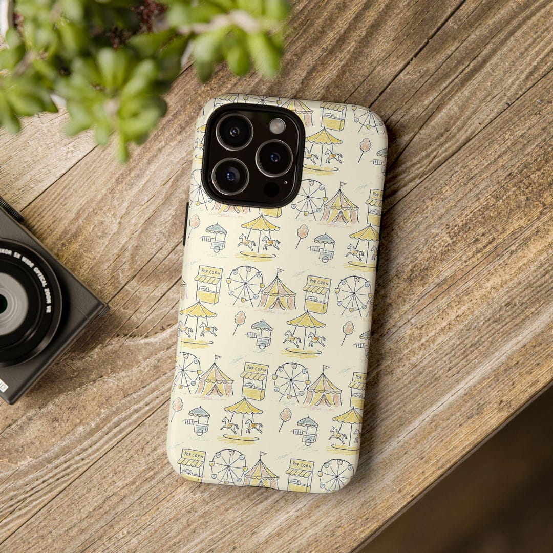 Retro Carnival Phone Case. Fun, Quirky Sketches of Ferris Wheels, Tents ...