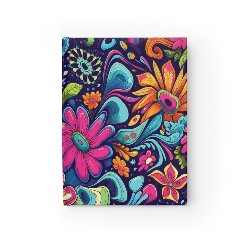 Psychedelic Warped Floral Journal. This Colorful Cover Art Evokes the ...