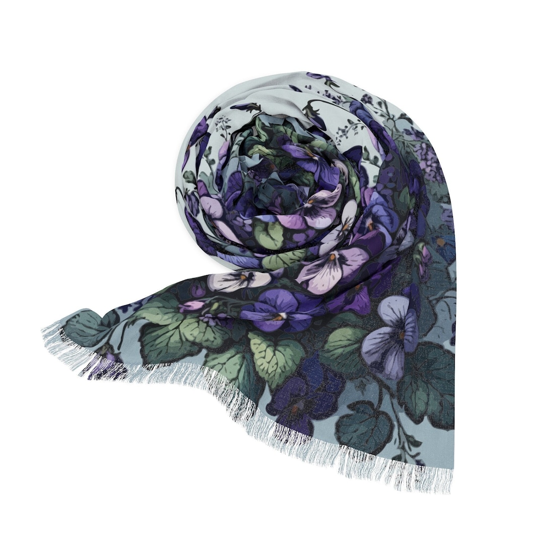 Violet Scarf. February Birth Flower. Envelop Yourself With the Delicate ...