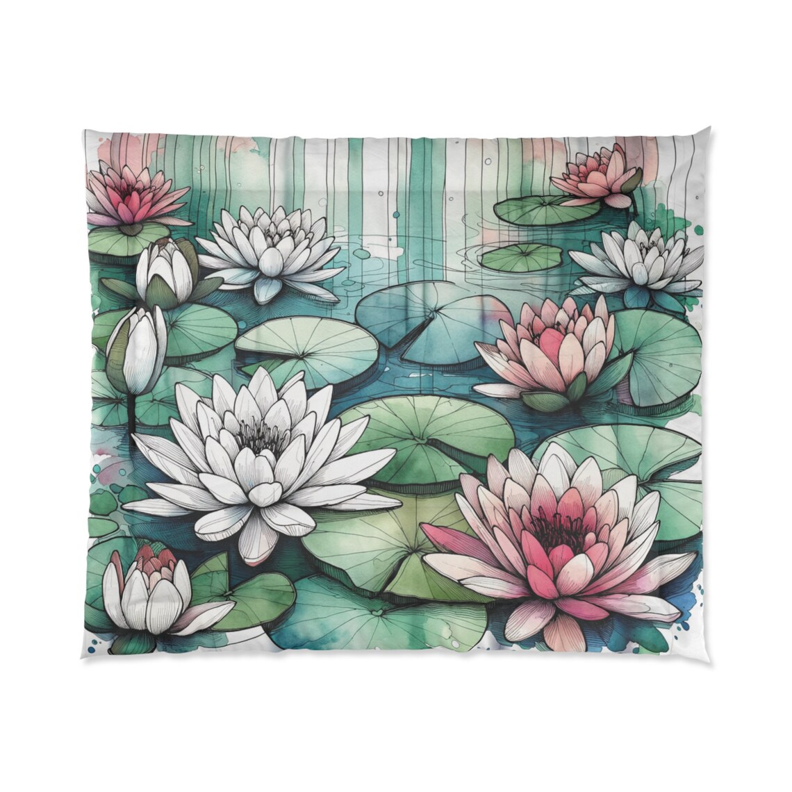 Lotus Blossom Comforter. Experience the Serene Embrace of the Lotus ...
