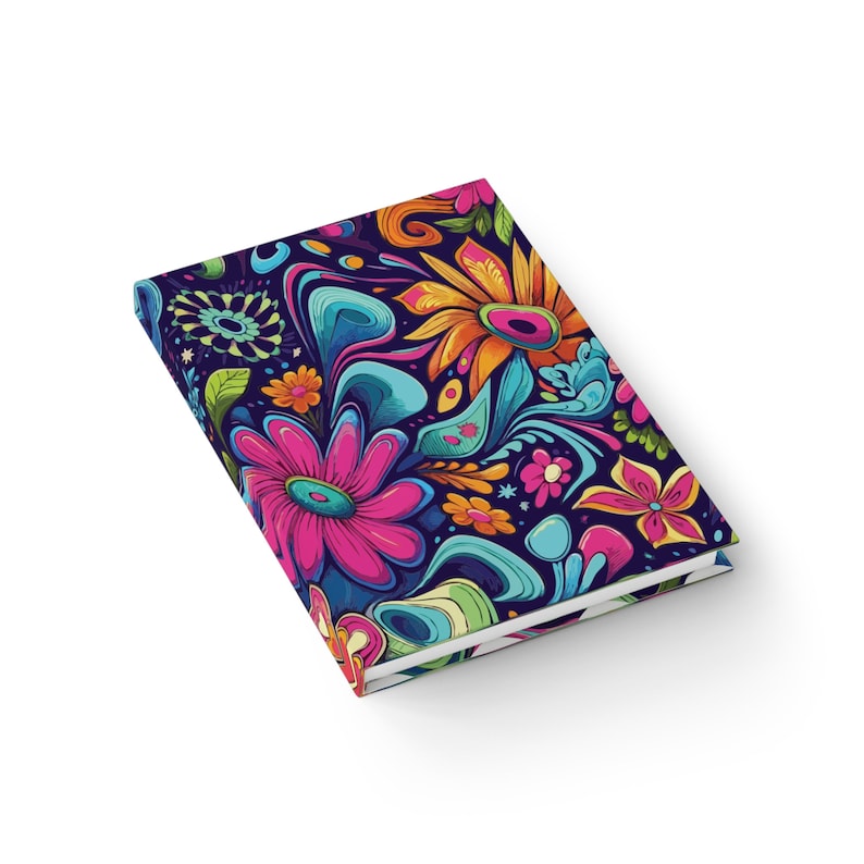 Psychedelic Warped Floral Journal. This Colorful Cover Art Evokes the ...