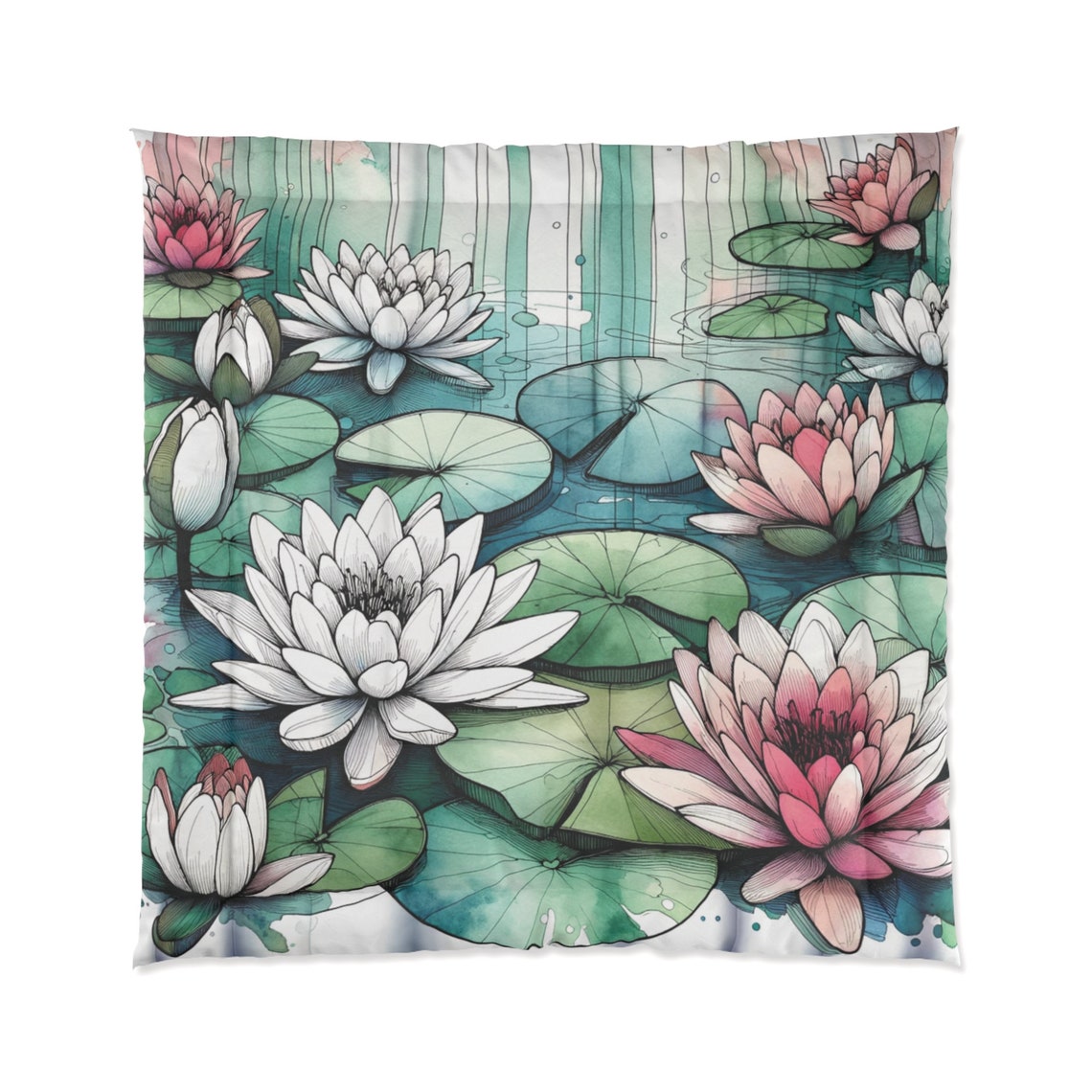 Lotus Blossom Comforter. Experience the Serene Embrace of the Lotus ...