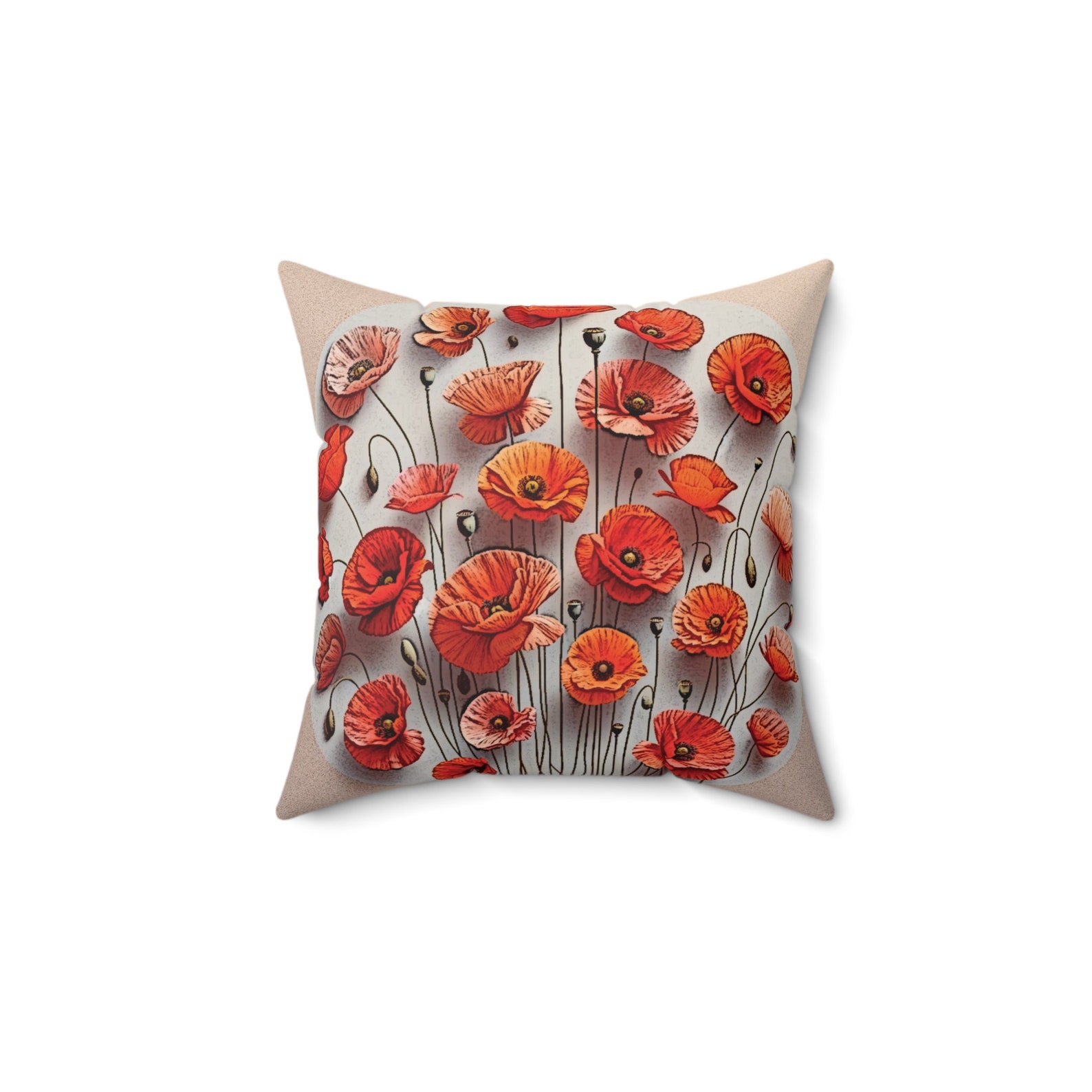 Poppy Pillow. August Birth Flower. the Poppy Symbolizes Imagination ...