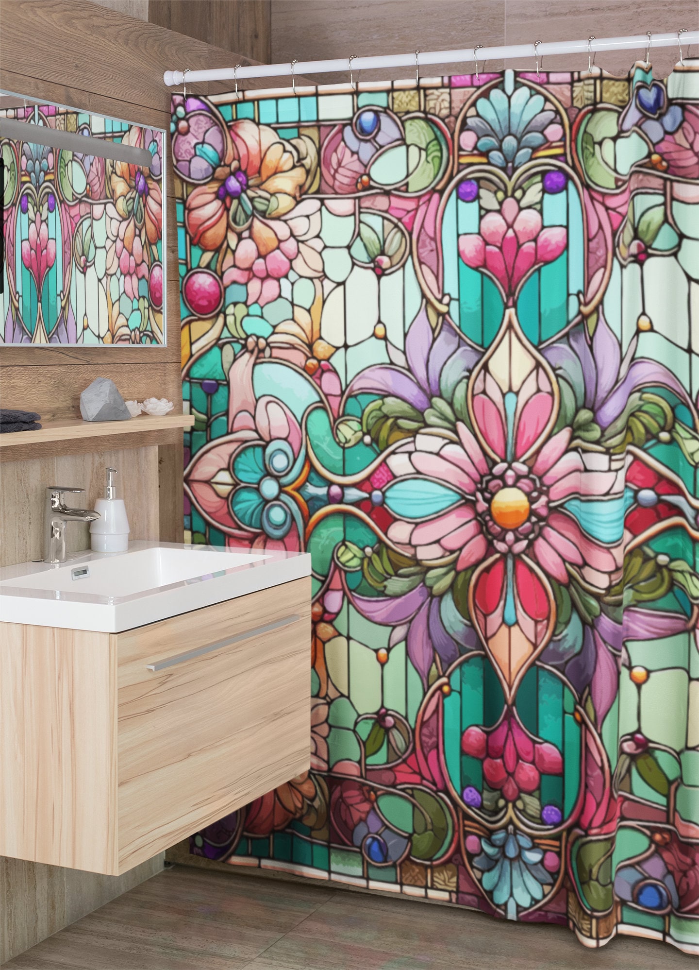 Stain Glass Shower Curtain