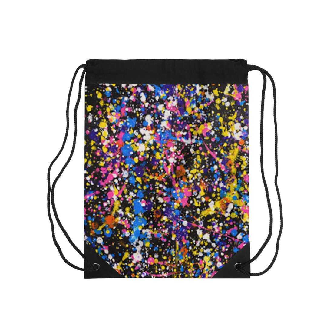 Paint Splatter Drawstring Bag - Etsy