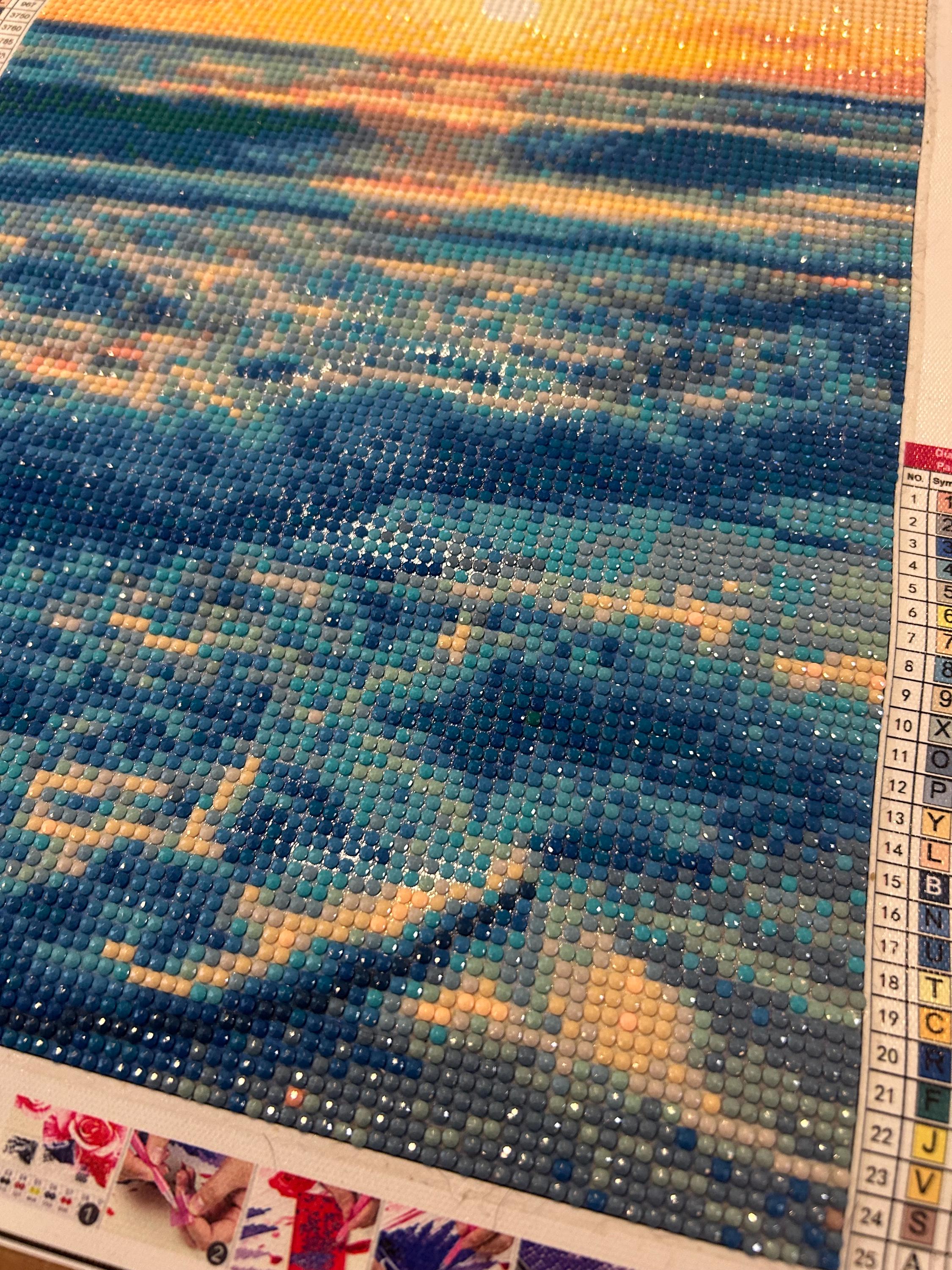 Completed Waves Sunset Scene Diamond Painting - Etsy