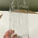 Custom Name Etched Glass Vase With Flower Wedding Anniversary ...
