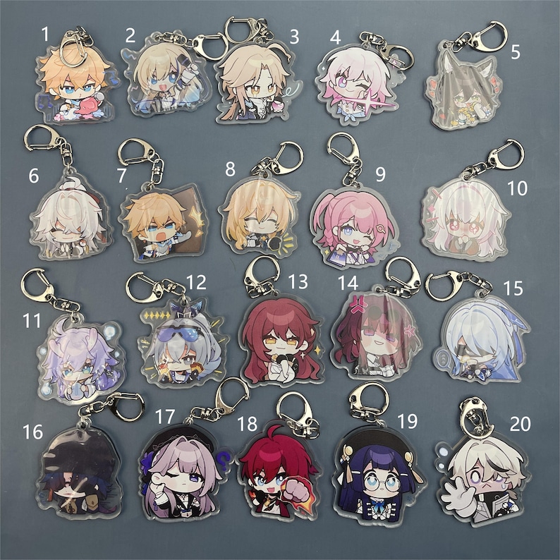 Honkai Star Rail Keychain Star Rail Character Keychain Acrylic Keychain ...