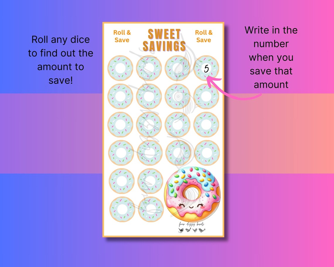 SWEET Savings Challenge Bundle Printable PDF A6 Printable Challenge ...