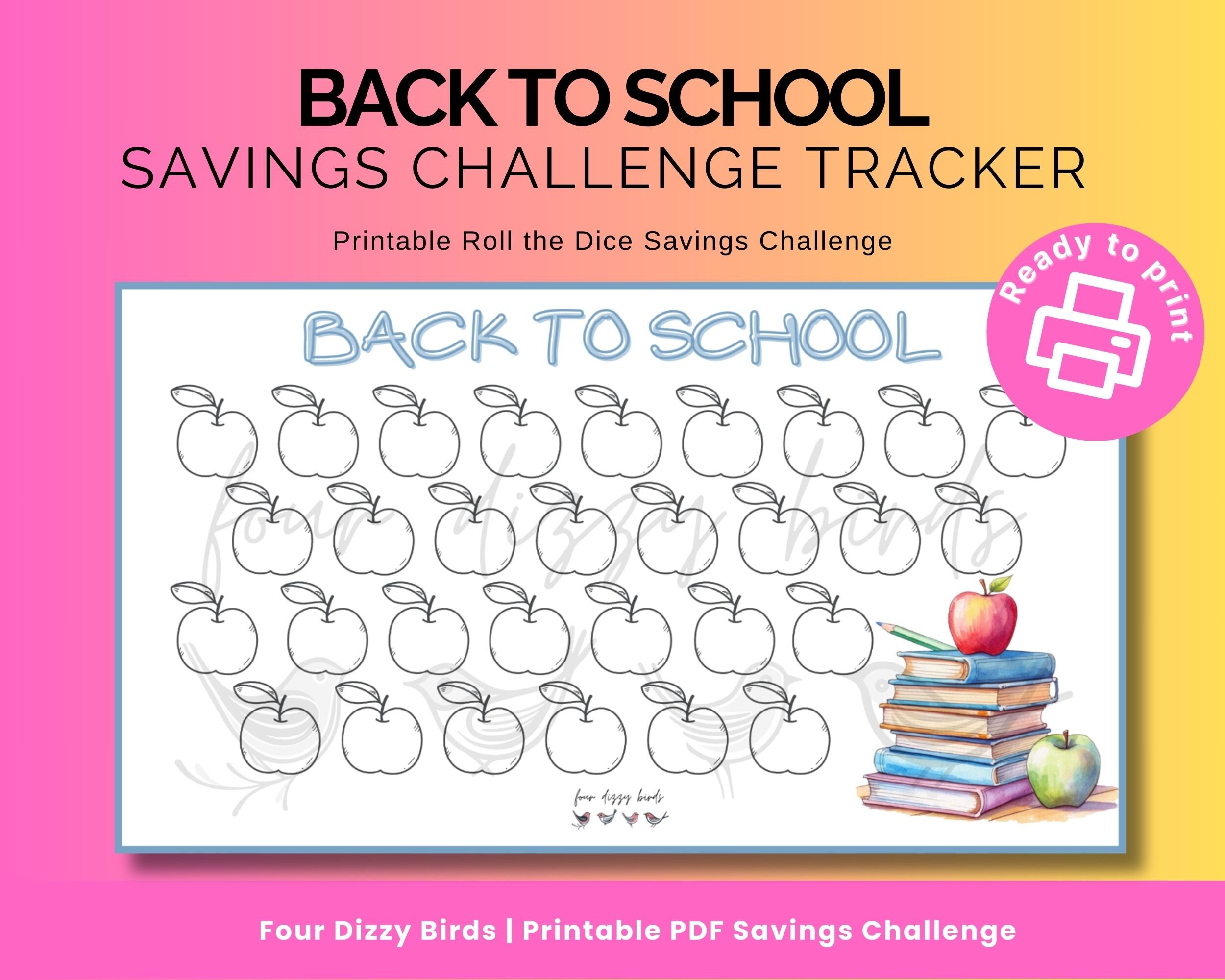BACK to SCHOOL Savings Challenge Bundle Printable PDF A6 Printable ...