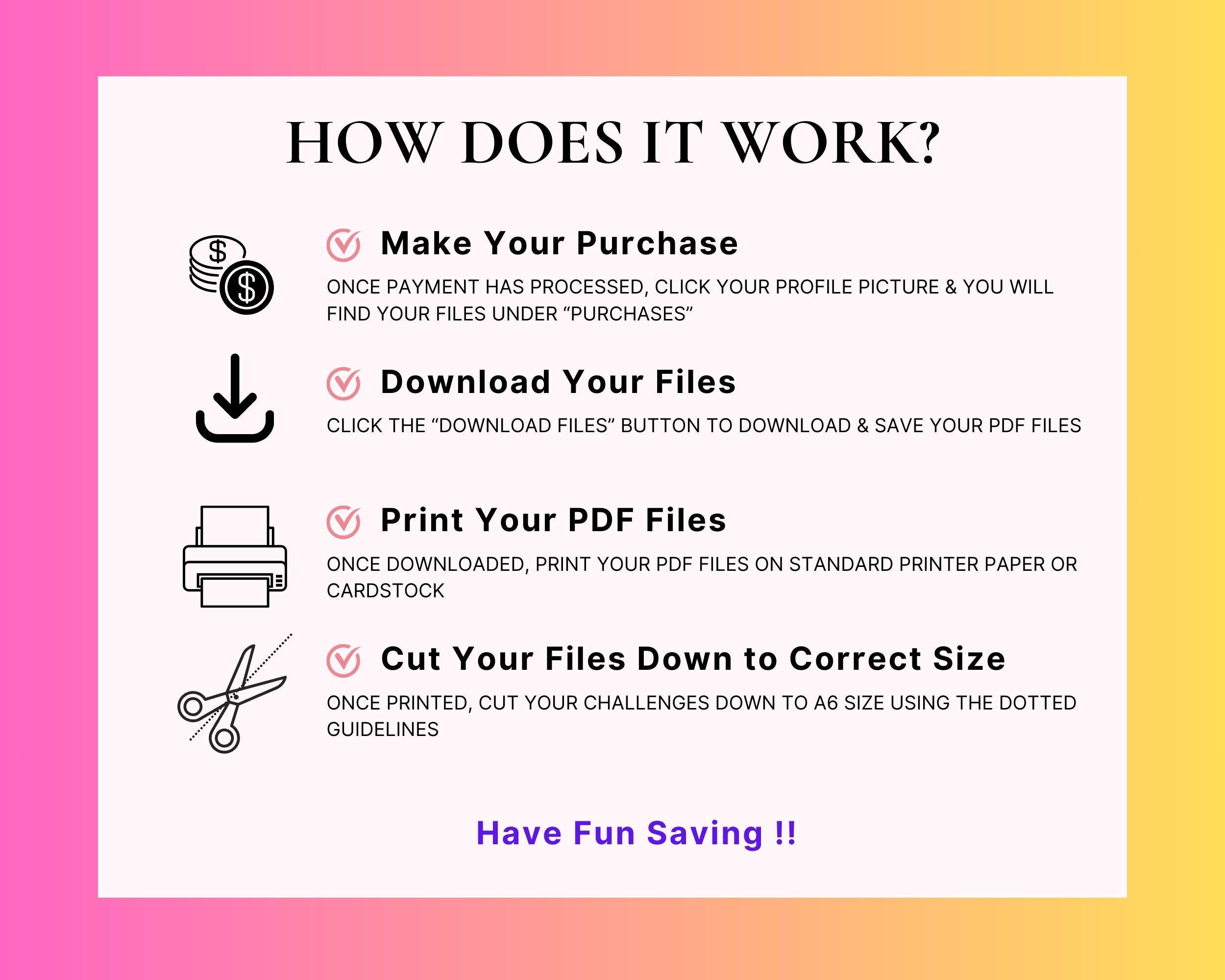 MONTH AHEAD Savings Challenge Bundle Printable PDF | A6 Printable ...