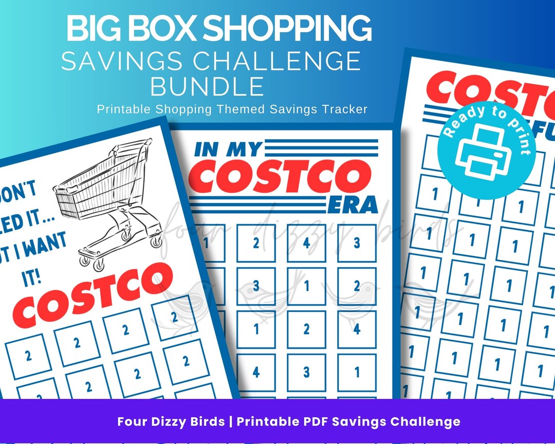 A6 Savings Challenge Bundle: Big Box Shopping, Cash Stuffing (printable ...