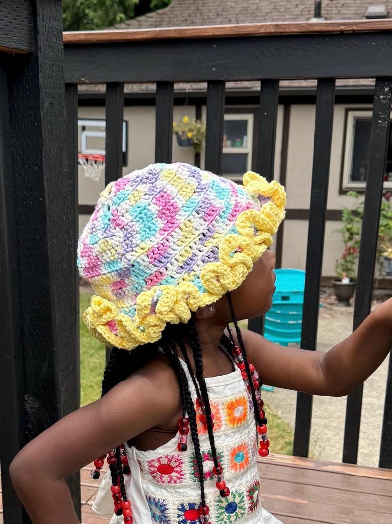Kids Crochet Ruffle Hat - Etsy