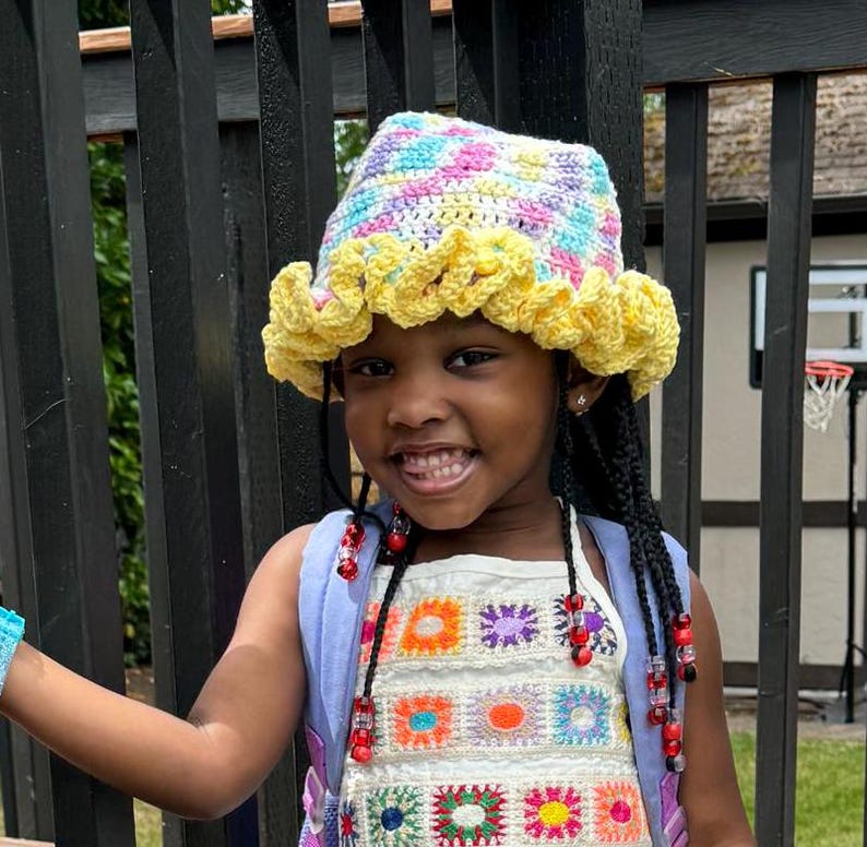 Kids Crochet Ruffle Hat - Etsy