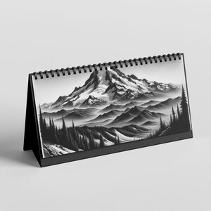 Mount Baker Charcoal Drawing - Etsy