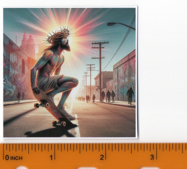 JESUS CHRIST Skateboarding Stickers. Pack of 12 Stickers. 3 Different ...