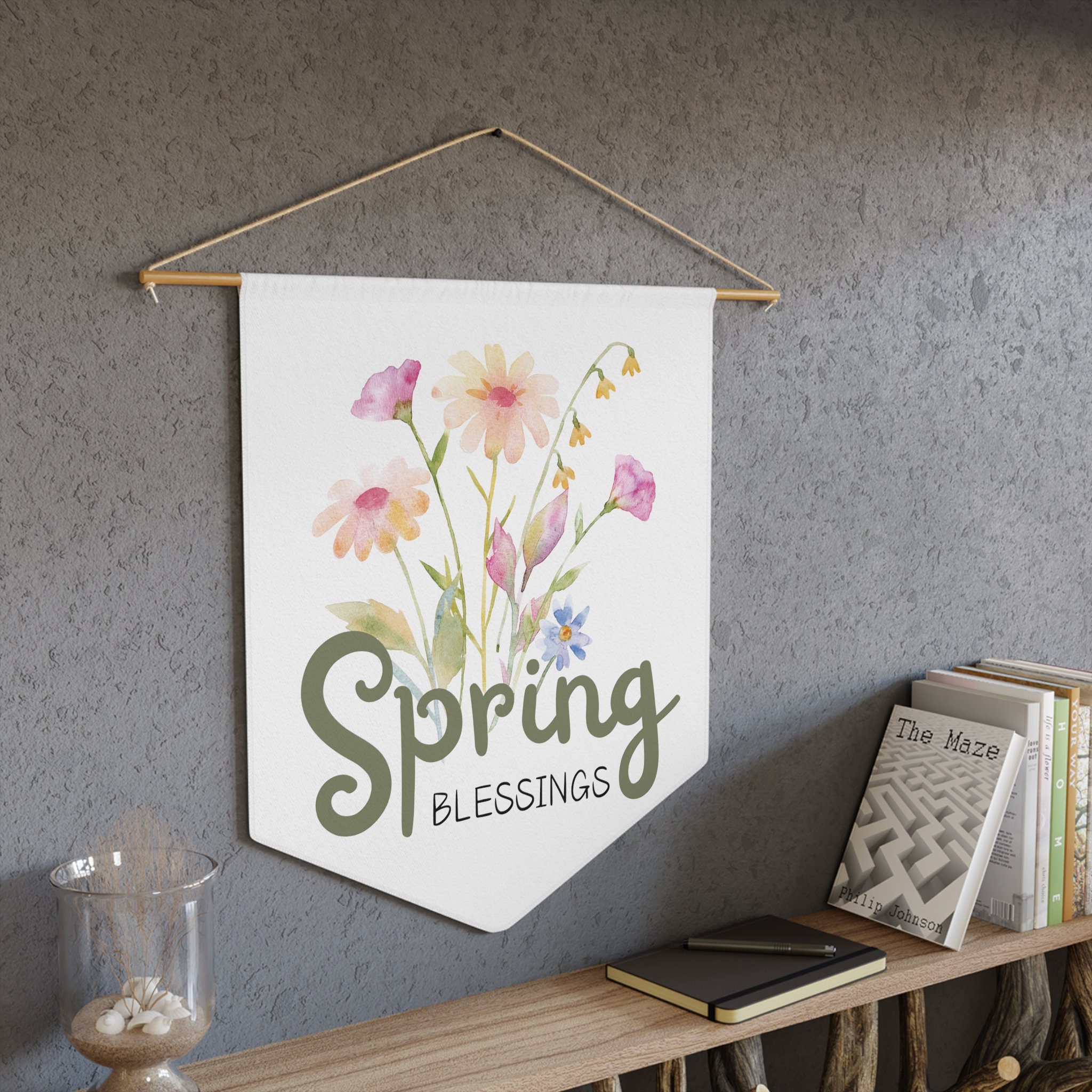 Spring Welcome Banner Spring Wall Hanging Easter Wall Decor Welcome ...