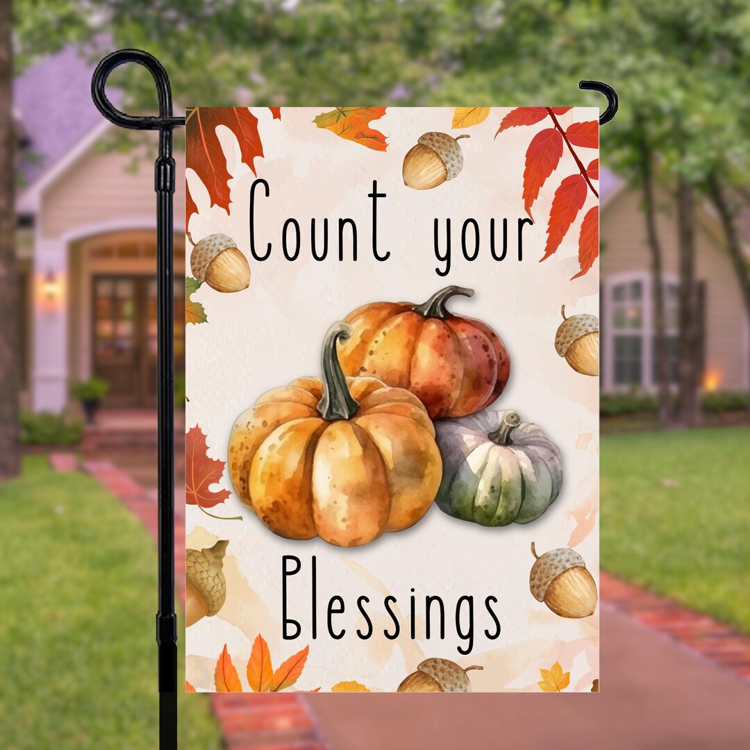 Fall Garden Flag | Christian House Flag | Autumn Welcome Flag ...