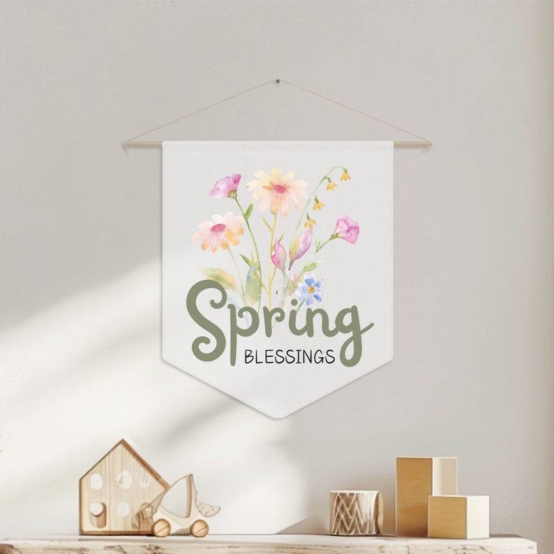 Spring Welcome Banner Spring Wall Hanging Easter Wall Decor Welcome ...