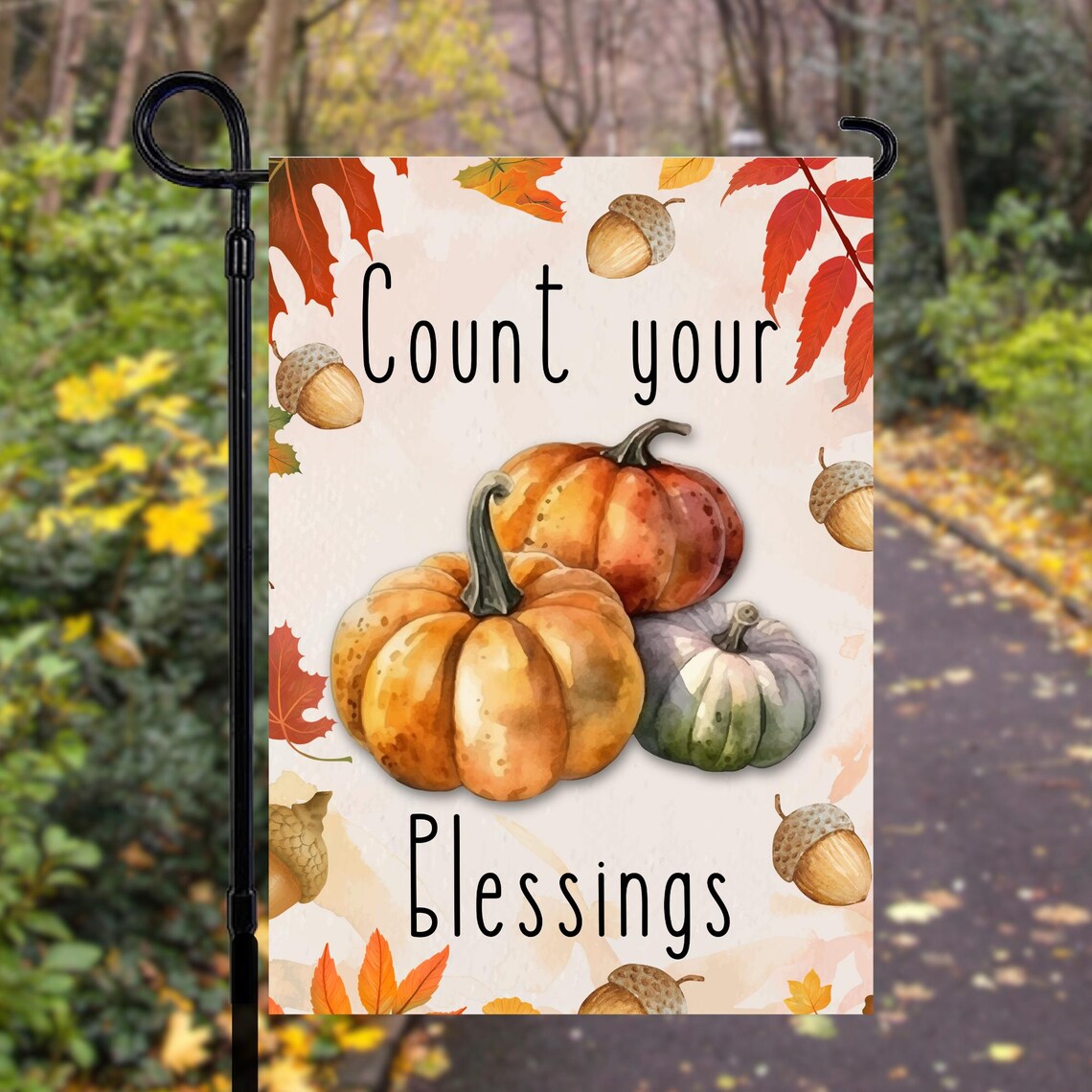Fall Garden Flag | Christian House Flag | Autumn Welcome Flag ...