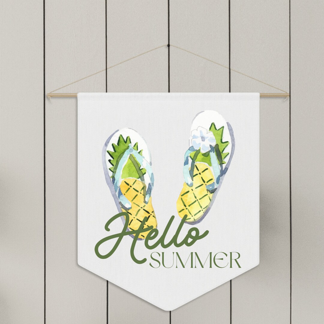 Hello Summer Banner Hello Summer Wall Hanging Welcome Sign for Summer ...