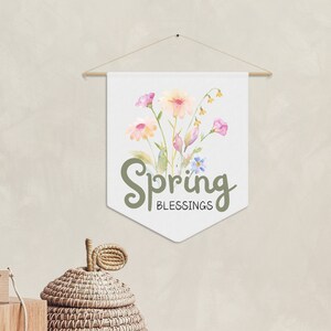 Spring Welcome Banner Spring Wall Hanging Easter Wall Decor Welcome ...