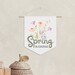 Spring Welcome Banner Spring Wall Hanging Easter Wall Decor Welcome ...