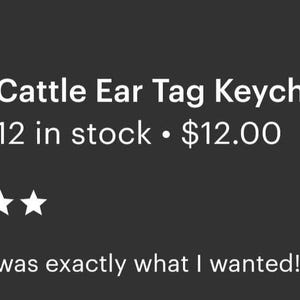 Personalized Cattle Ear Tag Keychain, Western Floral Design, Custom ...