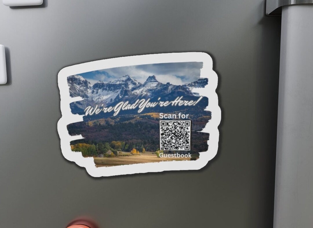 Airbnb VRBO Custom QR Code Guestbook Magnet - Etsy