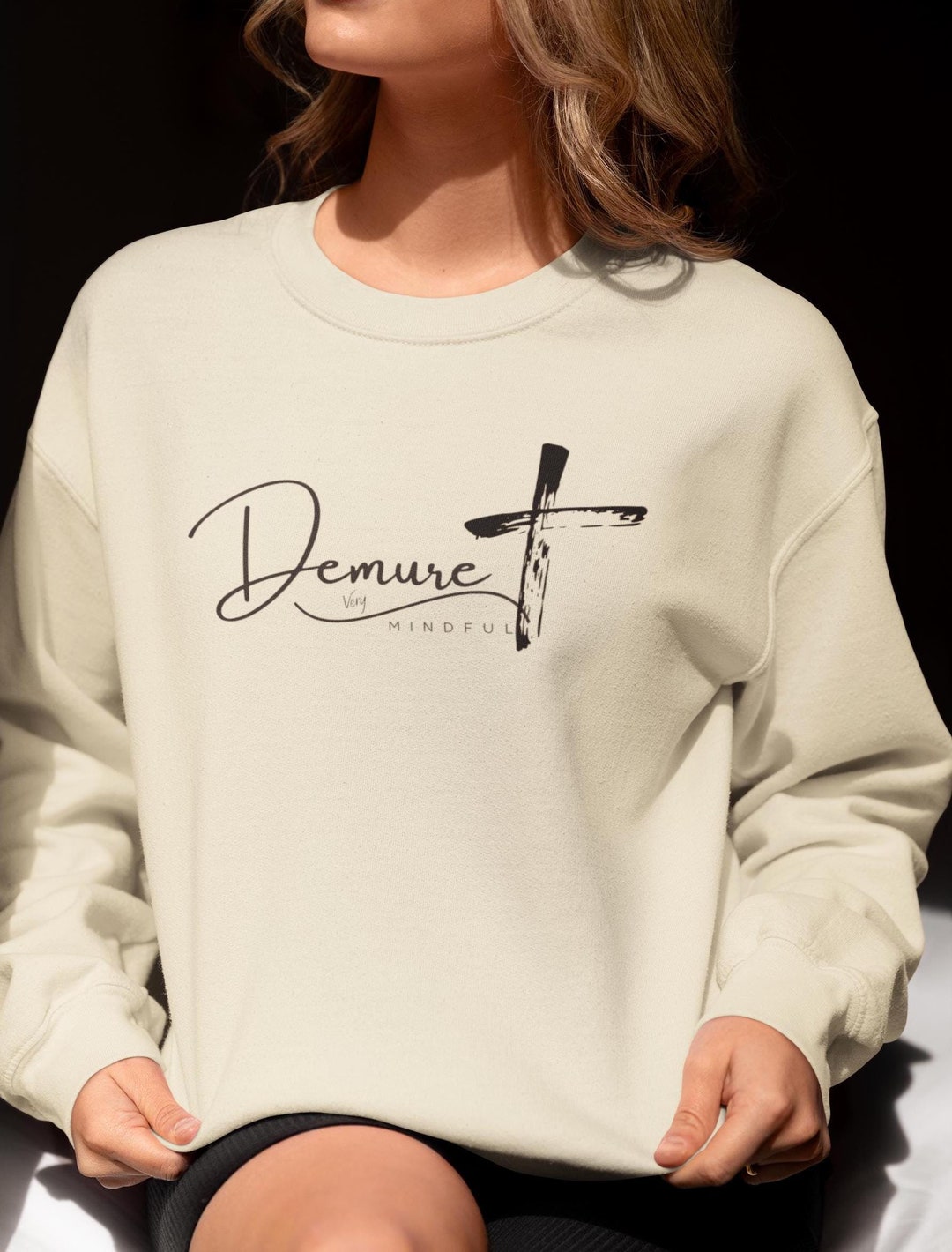 Christian 'very Demure Very Mindful' Sweatshirt Faith-inspired Chic ...