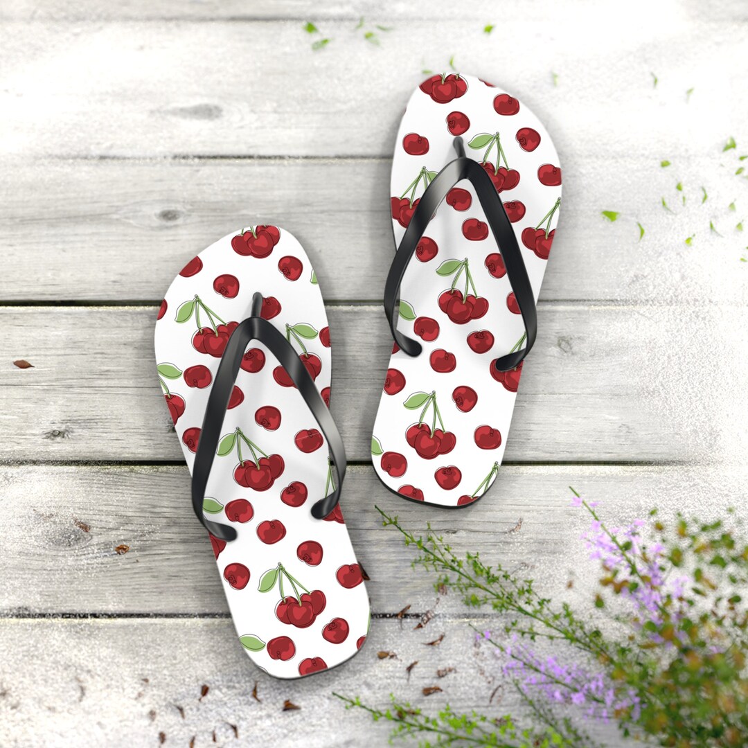 Cherry on Top Flip Flops, Sweet Summer Style for Your Feet-matching ...