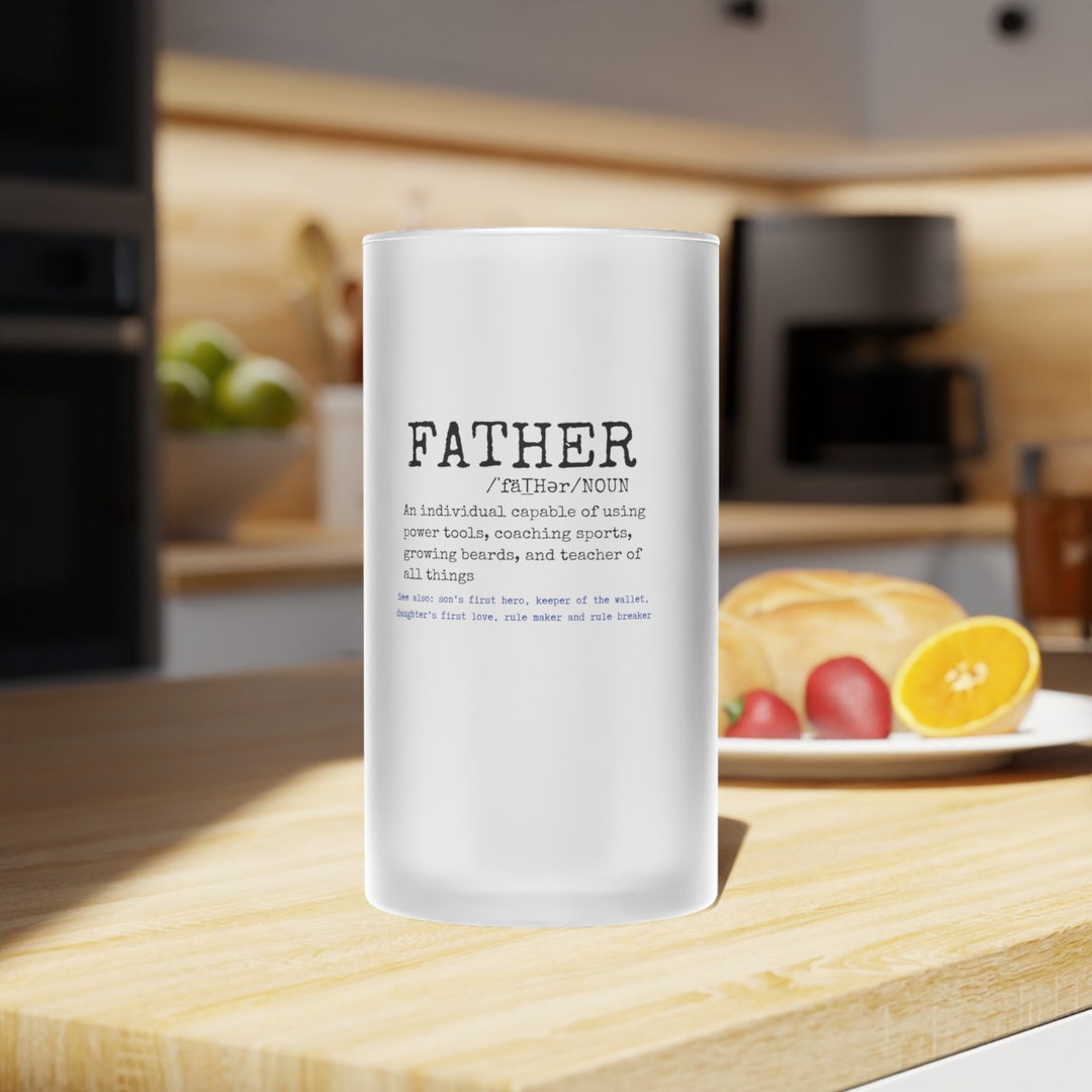 Definition of a Father Frosted Glass Beer Mug - Etsy